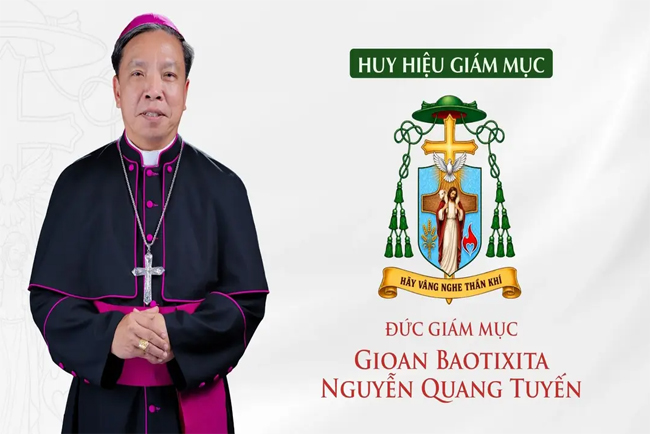 Huy hiệu và khẩu hiệu của Đức Giám mục Gioan Baotixita Nguyễn Quang ...
