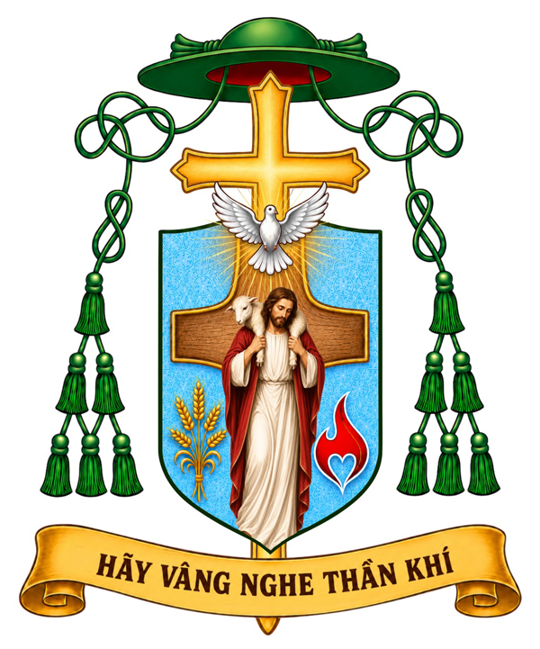 Huy hiệu và khẩu hiệu của Đức Giám mục Gioan Baotixita Nguyễn Quang ...